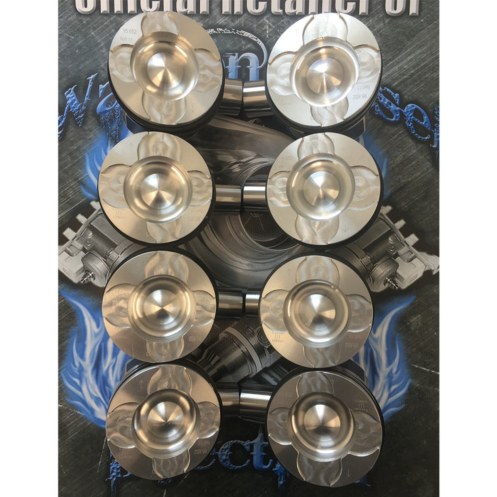 6.0L Powerstroke Fly Cut and Delipped Piston (Set of 8) — Warren Diesel ...